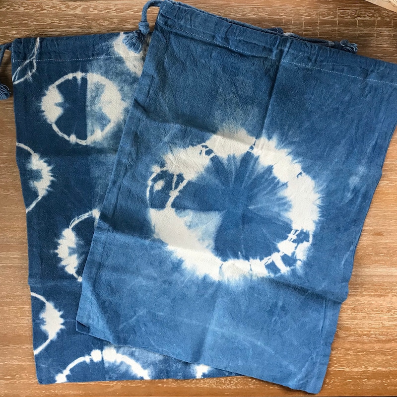 Indigo Shibori Hand Bag - Etsy