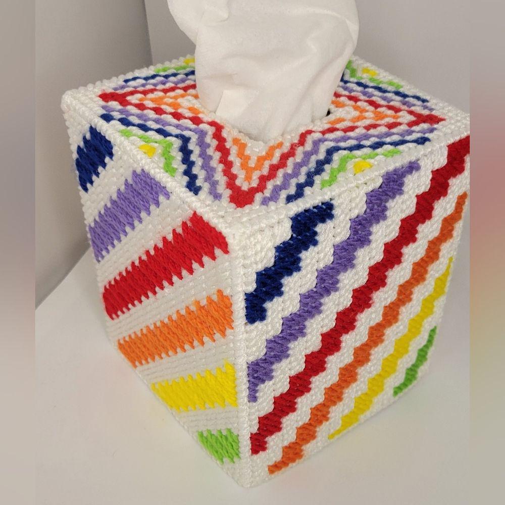 New Rainbow Tissue Box Cover - Etsy