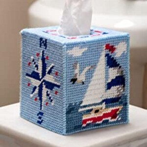 New Nautical Tissue Box Cover - Etsy