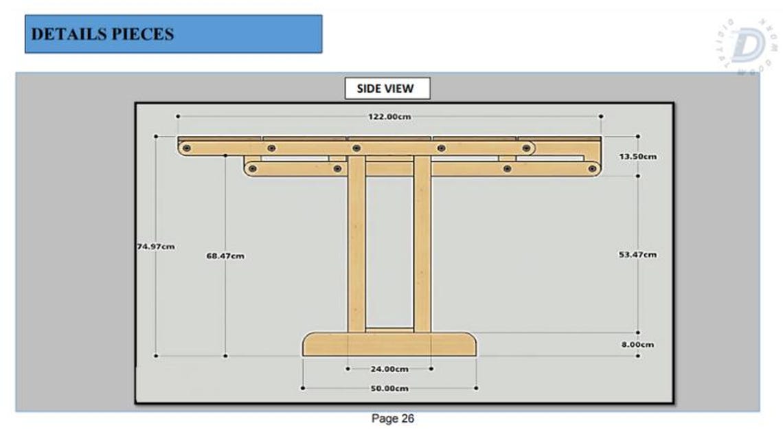 Build Plans Dining Table, 2 in 1 Conversion Table, Multifunctional ...