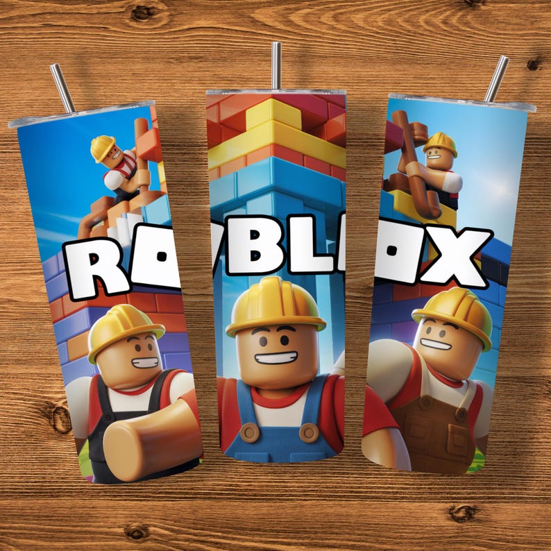 Roblox Tumbler Wrap PNG Roblox Game 20 Oz Skinny Tumbler Sublimation ...