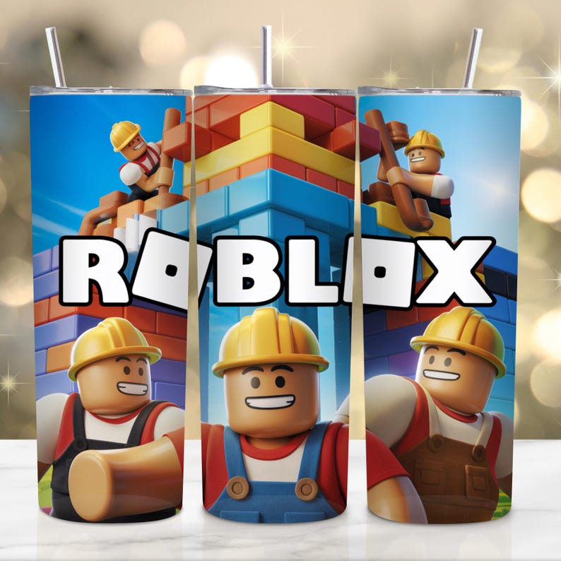Roblox Tumbler Wrap PNG Roblox Game 20 Oz Skinny Tumbler Sublimation ...
