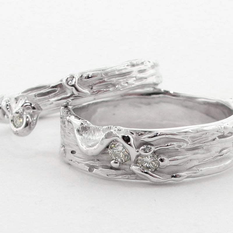 Rustic Wedding Ring - Etsy