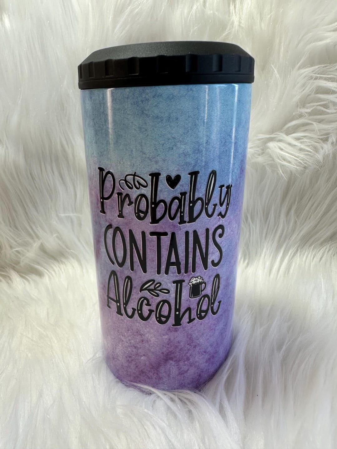 Funny "probably Contains Alcohol" Stainless Steel 4-in-1 Tumbler ...
