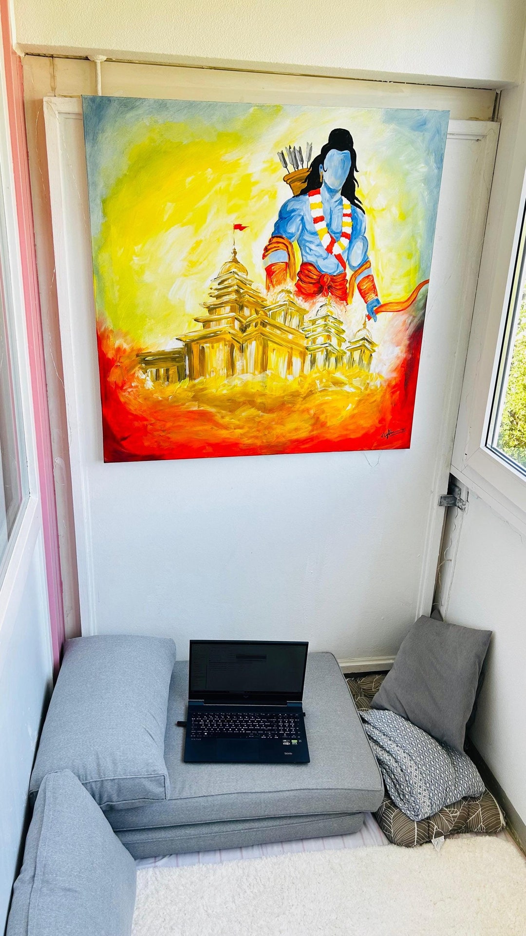 Lord Ram, Canvas Painting, Size: 100 X 100 Cm - Etsy