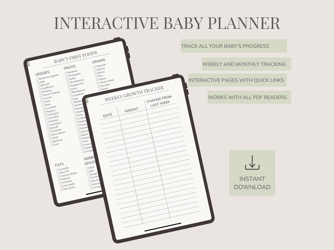 Newborn Planner & Baby Tracker Bundle, Milestone Log, Baby Sleep ...