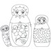 Matryona's Maids, Russian Matryoshka Hand Embroidery Pattern, Nesting ...