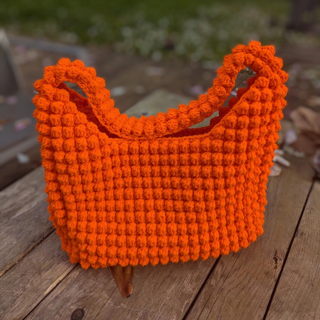 Bubble Handbag / Popcorn Crochet Relief Handbag - Etsy
