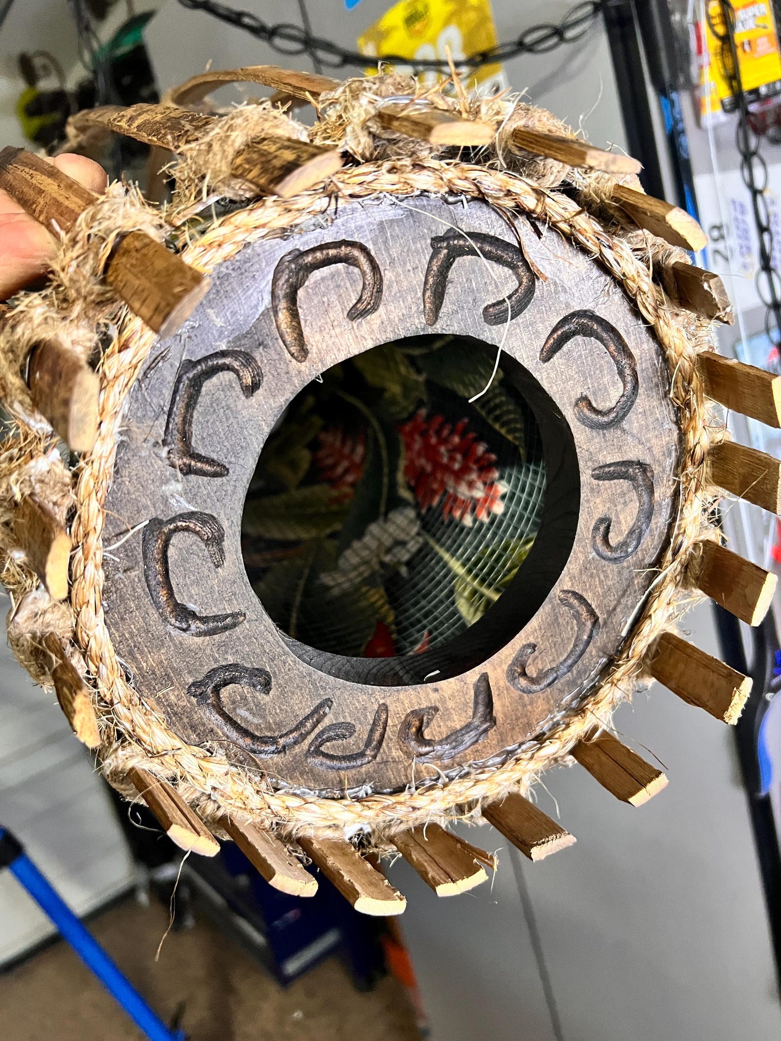 Hanging Tiki Bar Fish Trap Style Lamp, Tiki Bar, Tropical, Exotic Decor ...