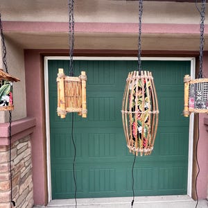 Hanging Tiki Bar Fish Trap Style Lamp, Tiki Bar, Tropical, Exotic Decor ...