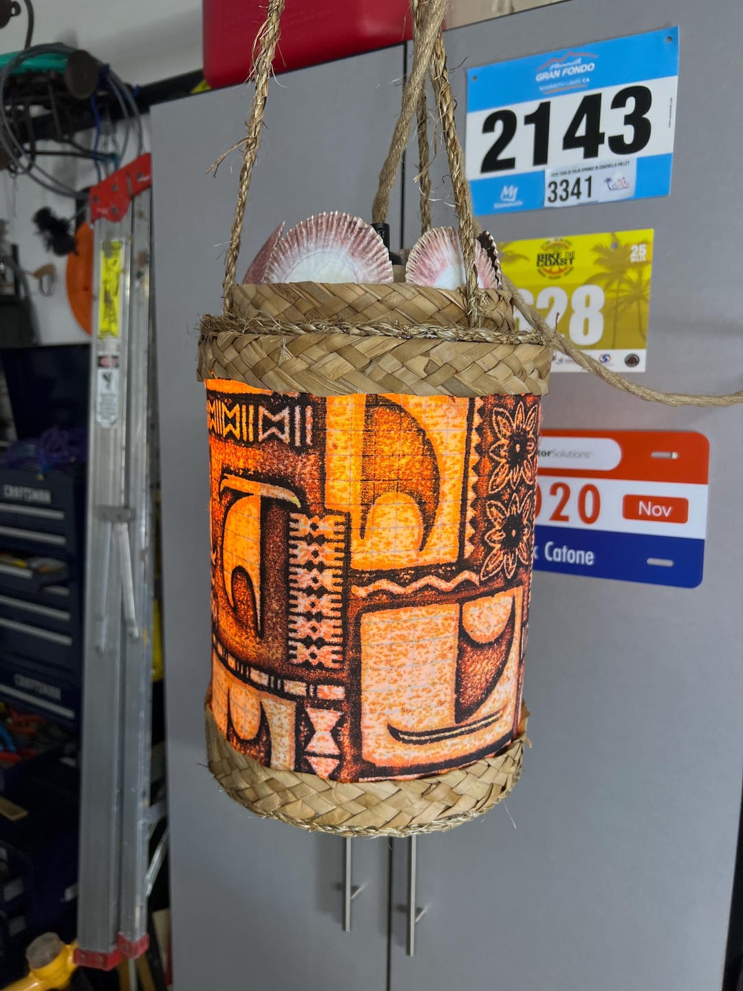 Hanging Tiki Bar Lamp, Shells, Tiki Bar, Tropical, Exotic Decor ...