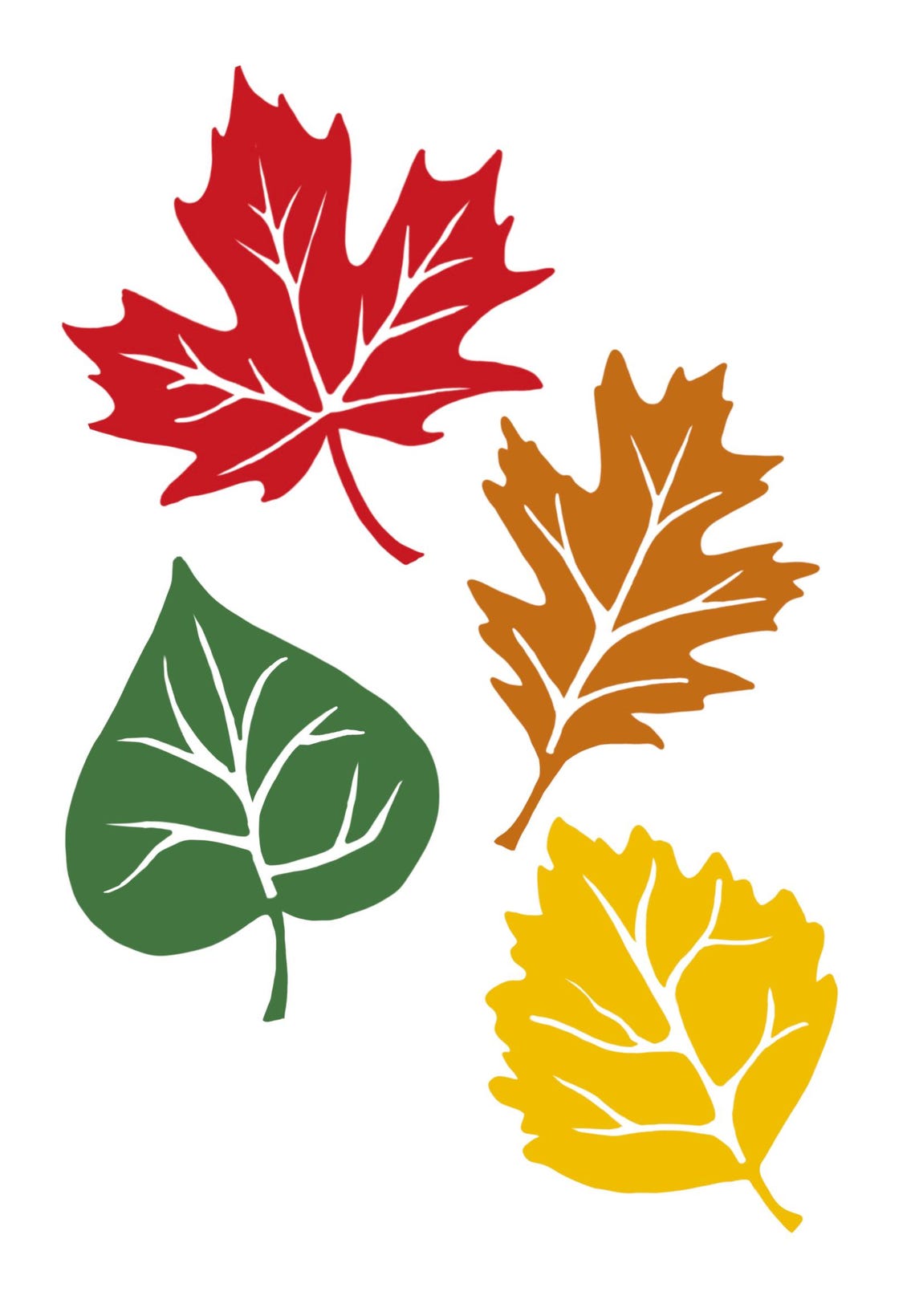 Fall Leaves SVG: Autumn Cut Files (digital Download) - Etsy