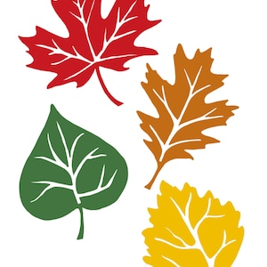 Fall Leaves SVG: Autumn Cut Files (digital Download) - Etsy