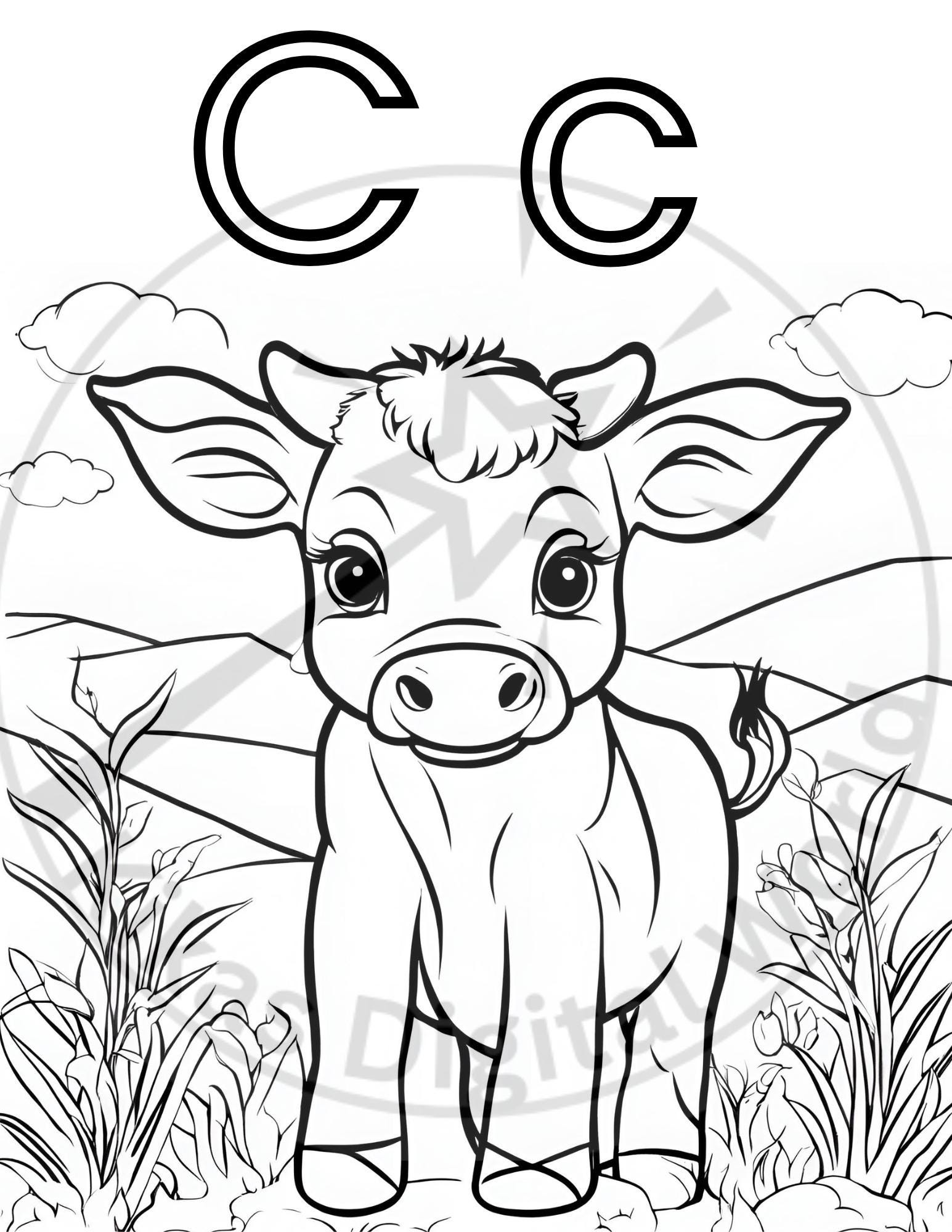 Alphabet & Animals Coloring Pages | Abc Coloring | Activity Coloring ...