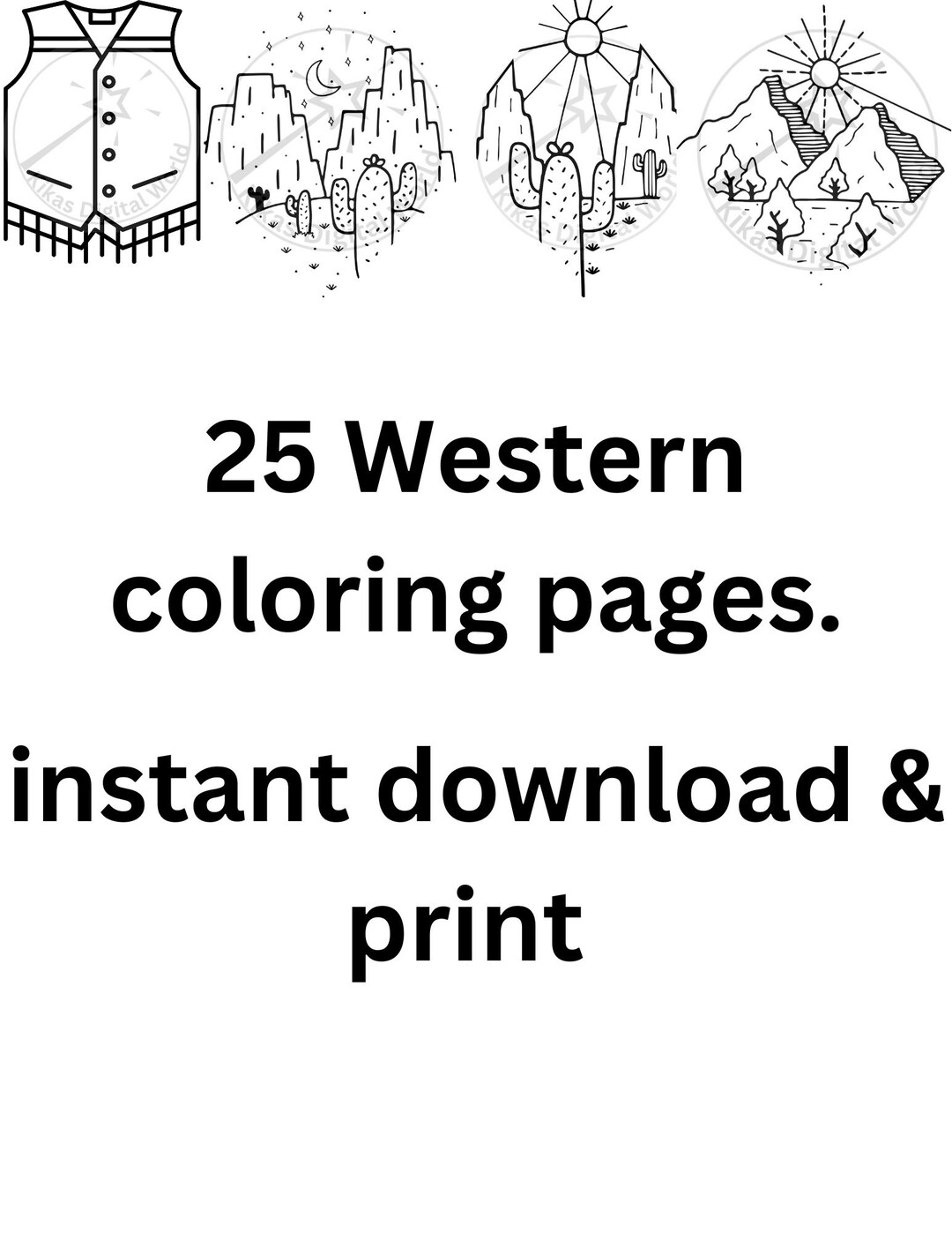 Cowboy Coloring Pages Cowboy Coloring for Kids Western Cowboy - Etsy