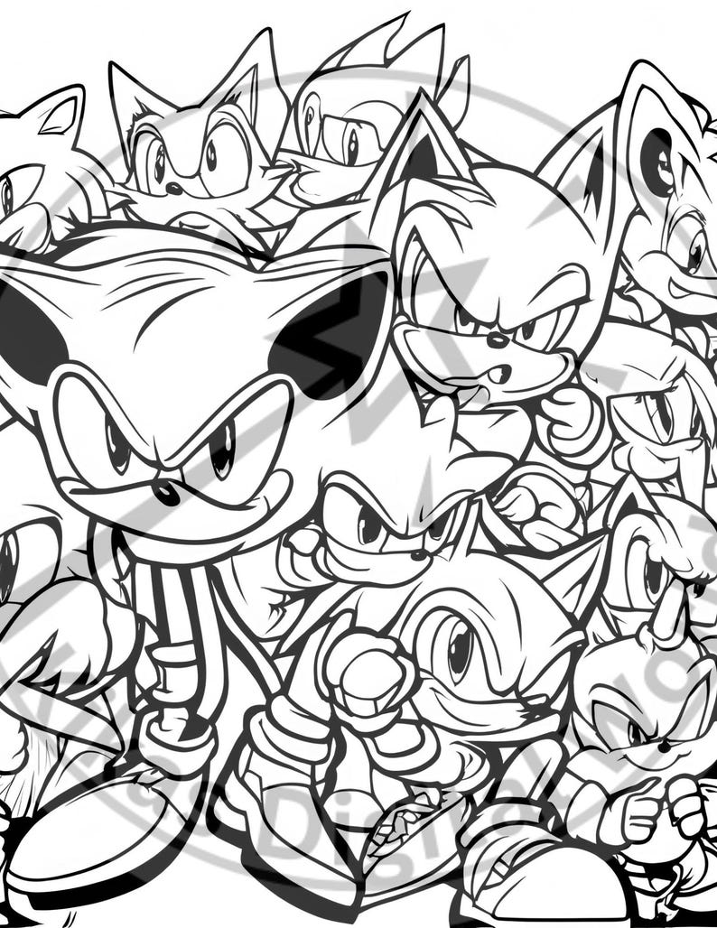 Sonic & Friends Coloring Book | Sonic Coloring Pages | Sonic the ...