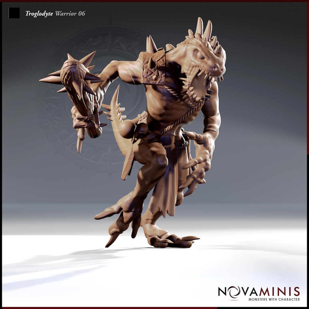 Troglodyte Warrior for D&D 5e and Pathfinder Crafted by Novaminis for ...