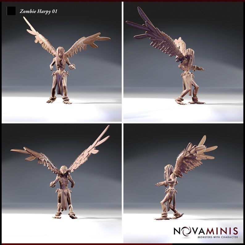 Zombie Harpy for D&D 5e and Pathfinder Crafted by Novaminis for ...