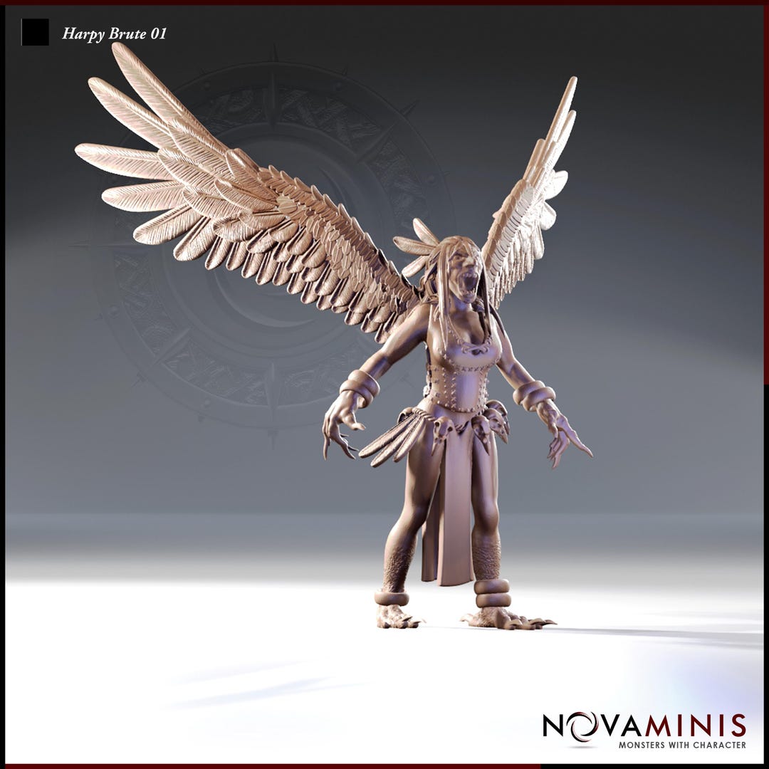 Harpy Brute for D&D 5e and Pathfinder Crafted by Novaminis for Tabletop ...