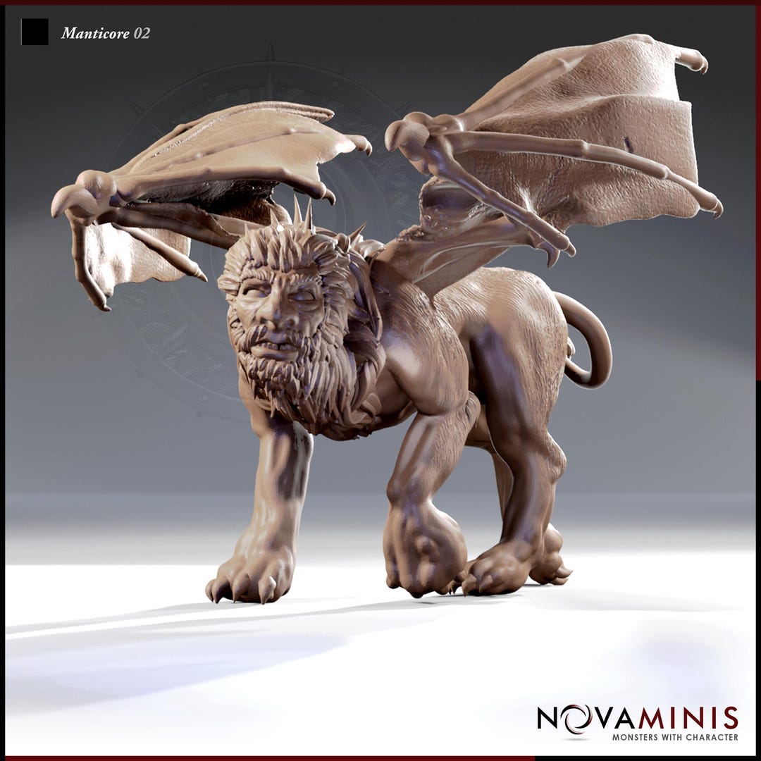 Manticore for D&D 5e and Pathfinder Crafted by Novaminis for Tabletop ...