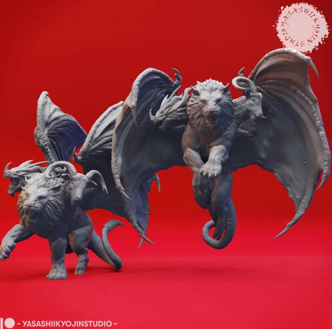 Chimera for D&D 5e and Pathfinder Crafted by Yasashii Kyojin Studio for Tabletop Roleplaying ...