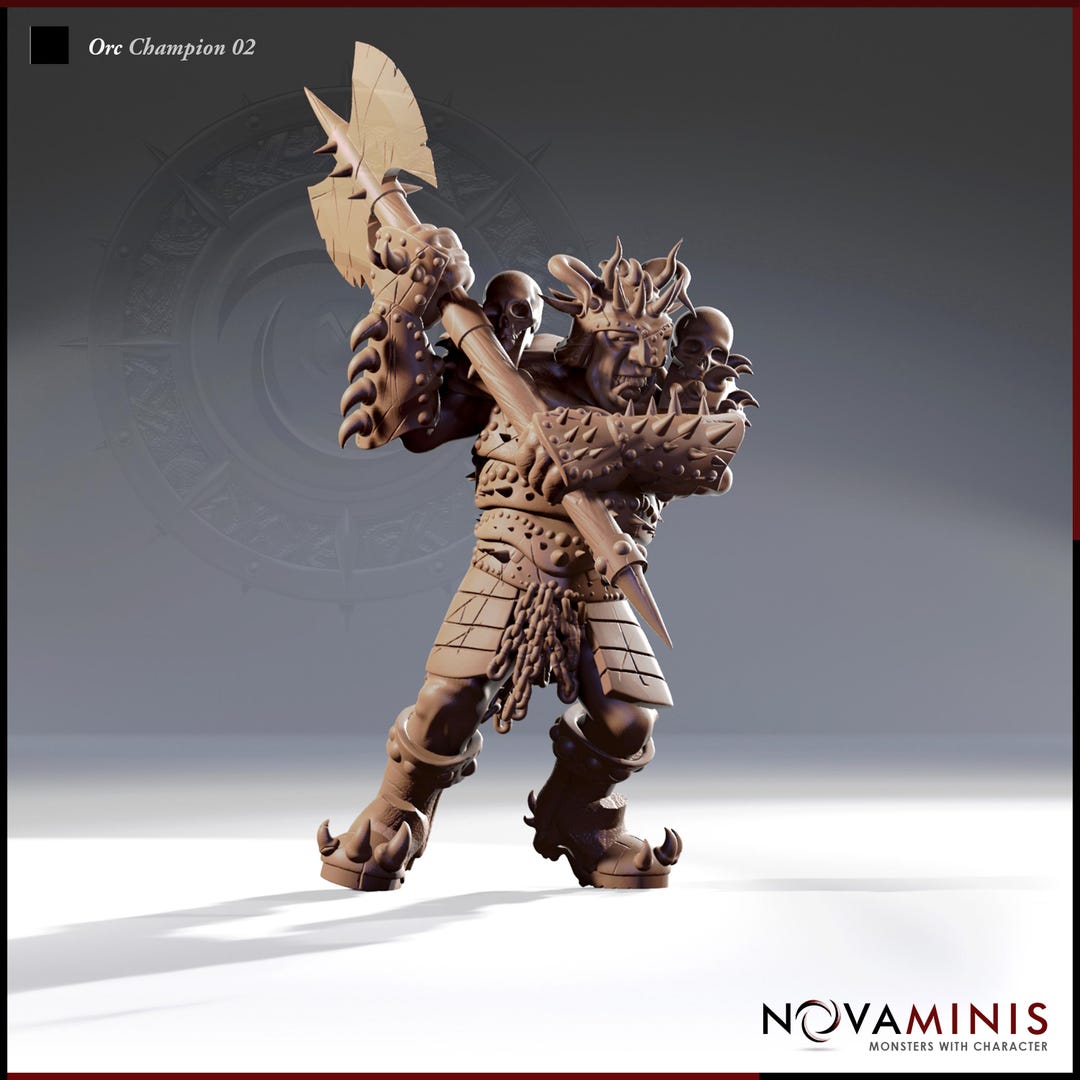 Orc Champion for D&D 5e and Pathfinder Crafted by Novaminis for ...