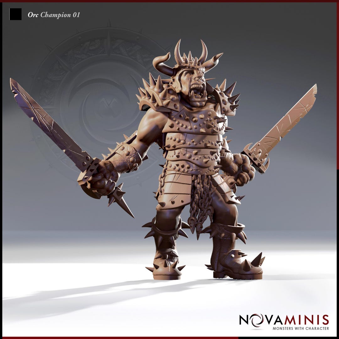 Orc Champion for D&D 5e and Pathfinder Crafted by Novaminis for ...
