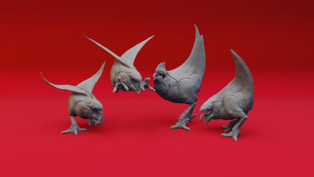 Abyssal Chicken/rooster at 32/54mm Scale by Yasashii Kyojin Studio for ...