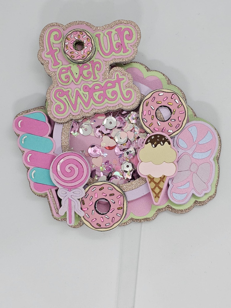 Four Ever Sweet 4th Birthday Cake Topper - Etsy