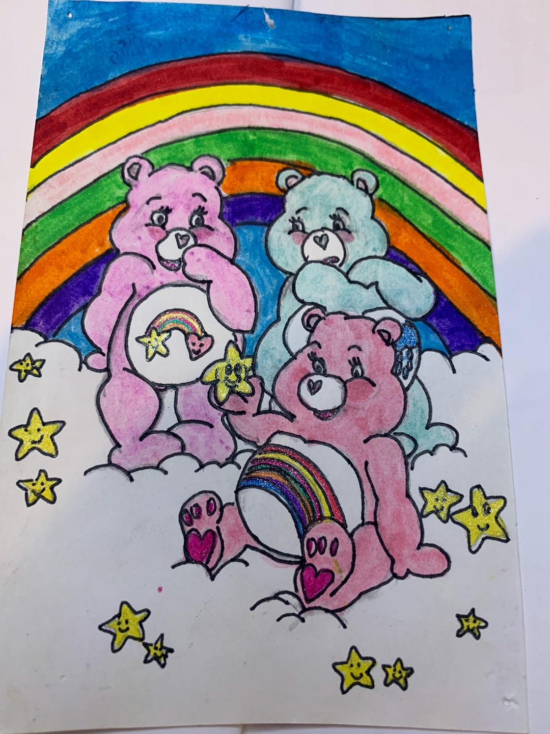 Care Bears Drawing Original - Etsy