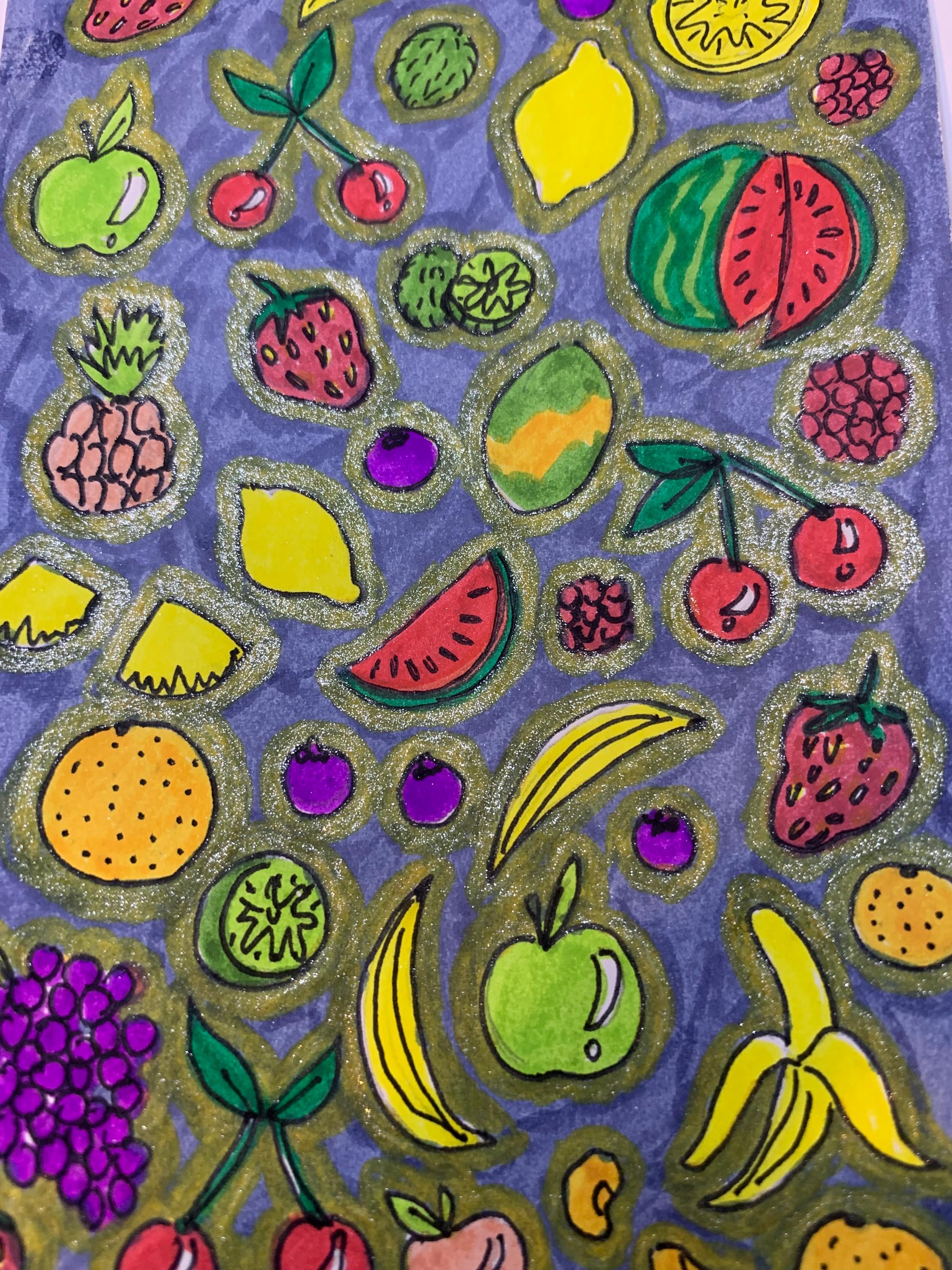 Fruit Drawing Original - Etsy