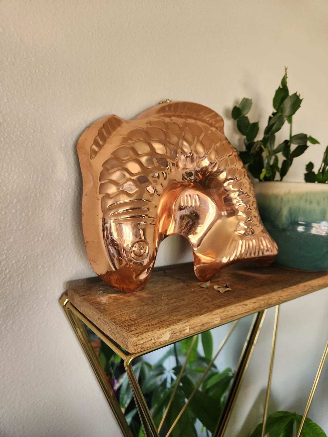 Large Copper Fish Cake Jello Mold - Etsy