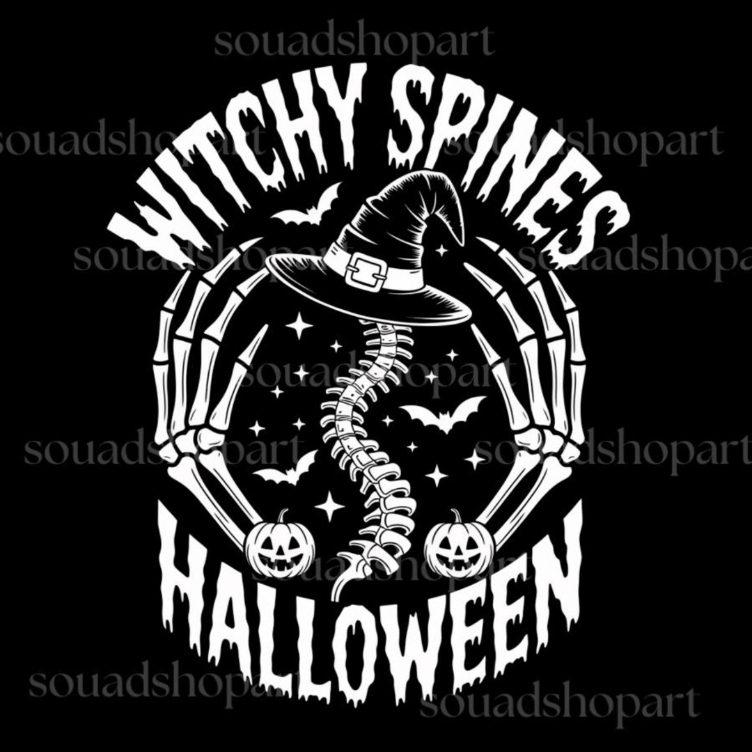 Witchy Skeleton Hand PNG SVG: Gothic Halloween Clipart (digital ...