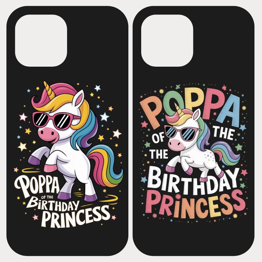 Poppa of the Birthday Princess PNG SVG Files | Princess Birthday Girl ...