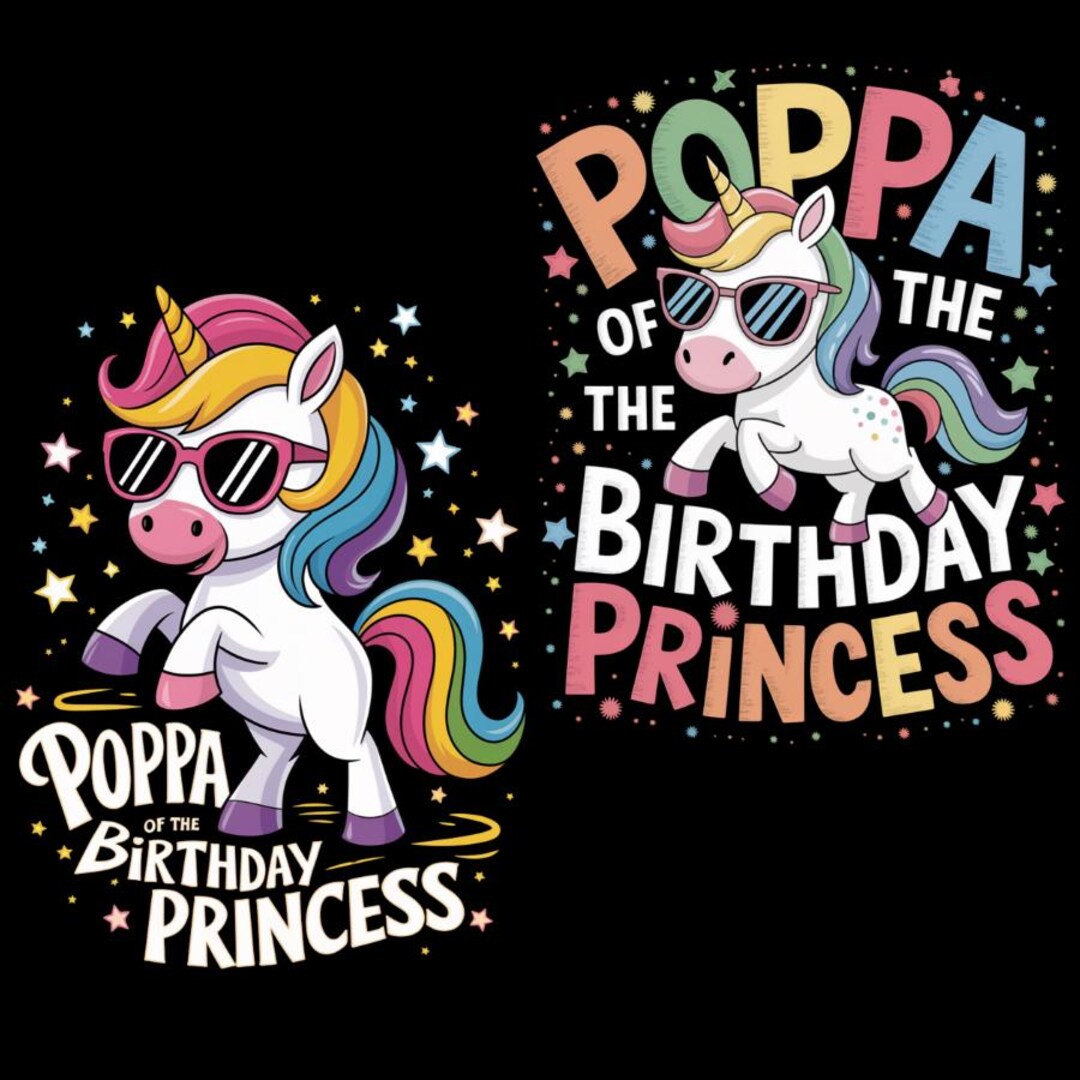 Poppa of the Birthday Princess PNG SVG Files | Princess Birthday Girl ...