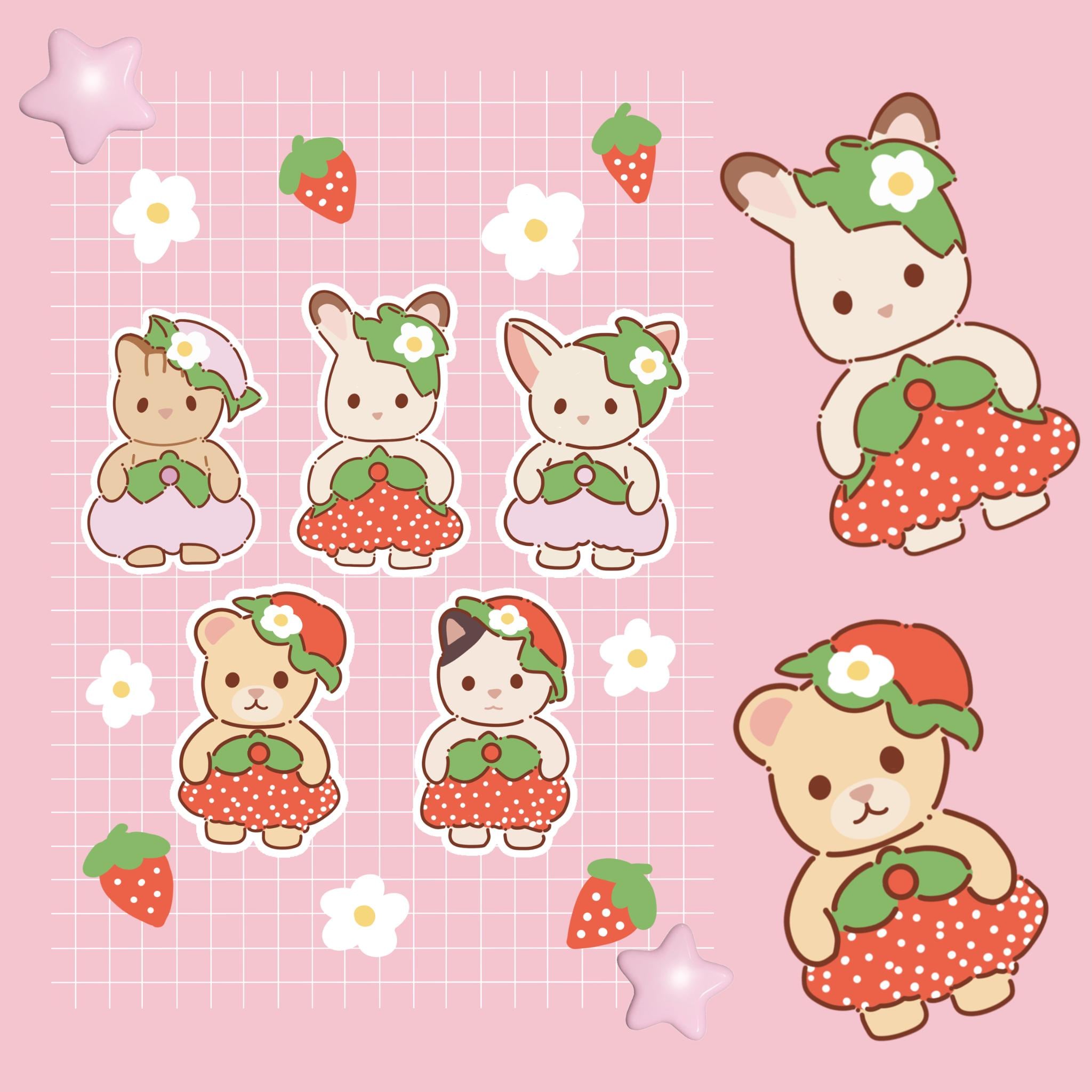 Calico Critters Stickers Sylvanian Families Sticker Sheet - Etsy