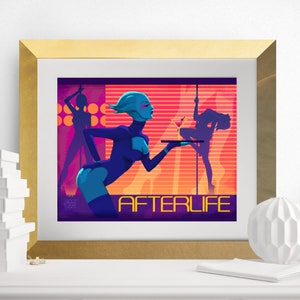 8x10 "club Afterlife" Mass Effect Fine Art Print - Etsy