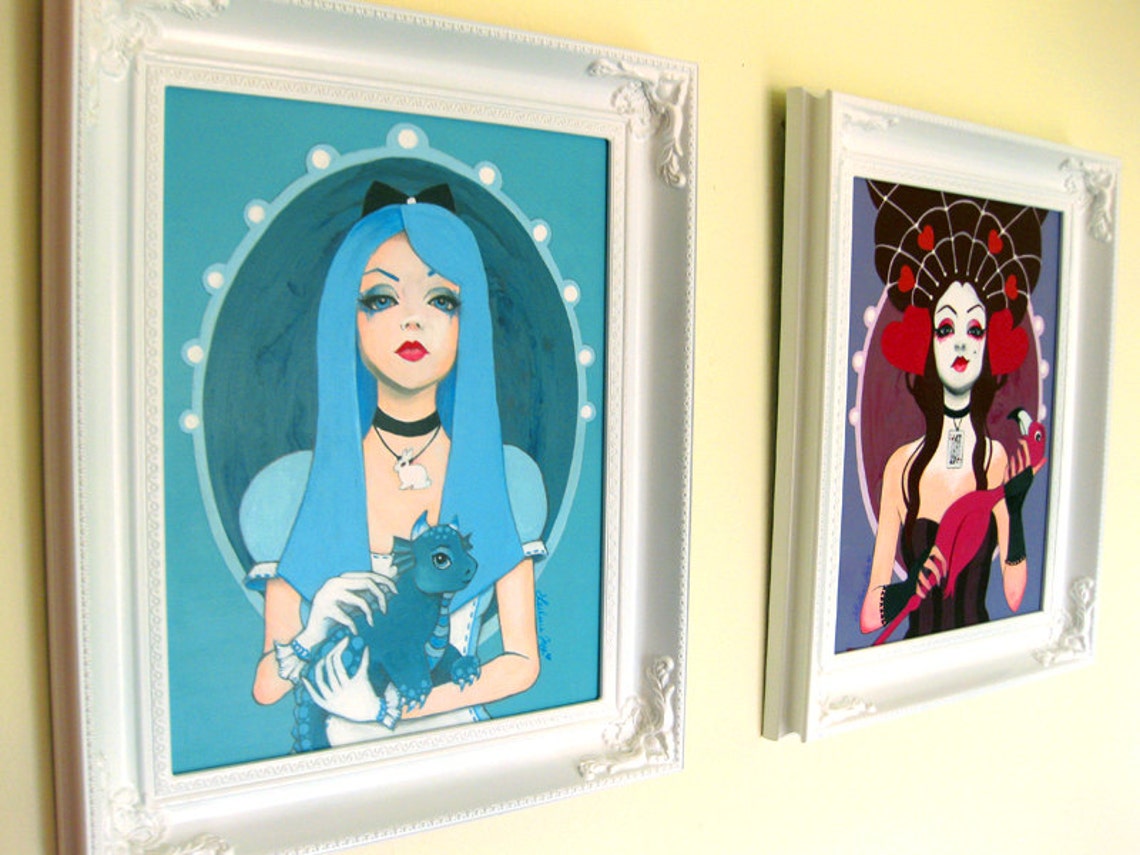 11x14 Print Set of 2 Alice Wore Blue and the Queen Wore Red - Etsy