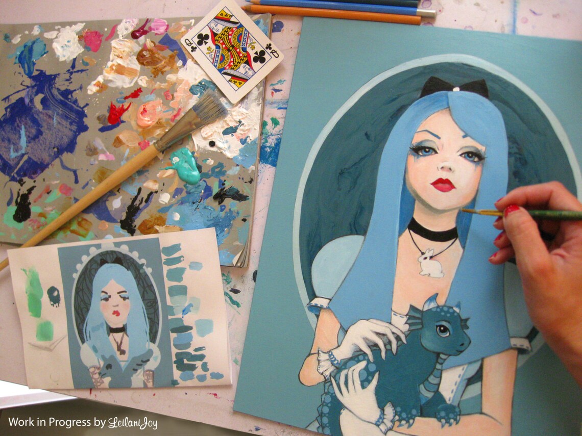 8x10 Fine Art Print Alice Wore Blue in Wonderland - Etsy