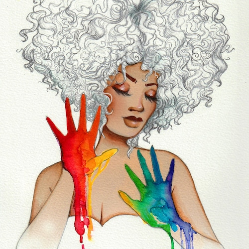 Pride Print Printable Wall Art LGBT Rainbow Colors Abstract | Etsy