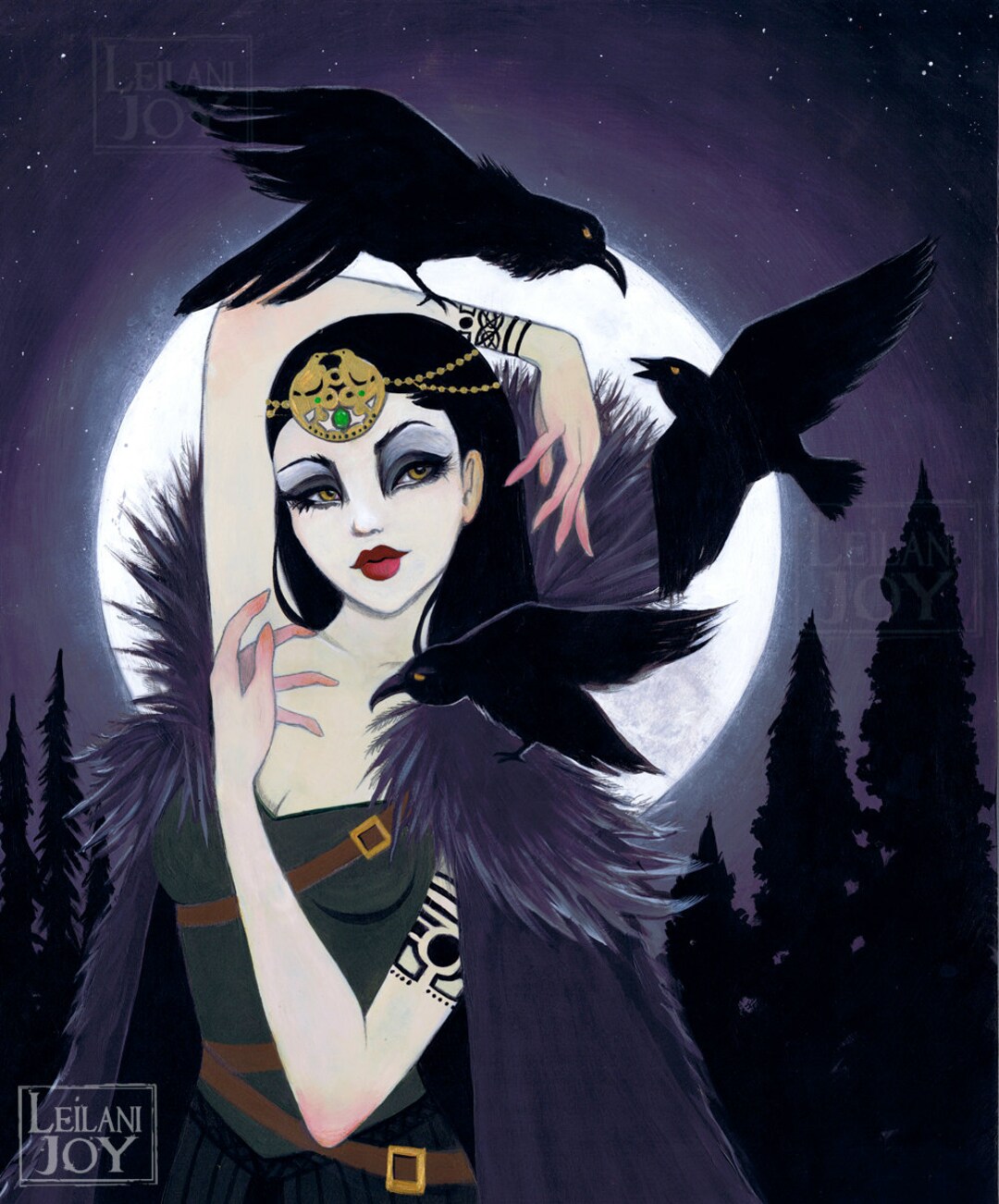 8x10 the Morrigan Irish Goddess Girl Fine Art Print - Etsy