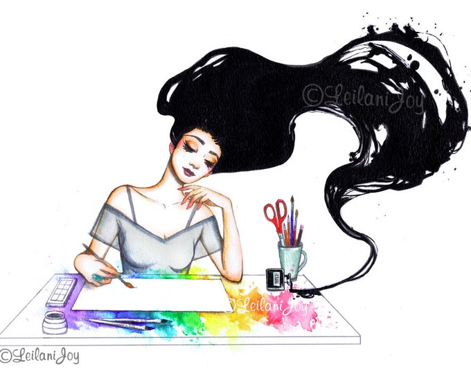 Phia the Artist by Leilani Joy 11x14 Fine Art Print on A3 | Etsy