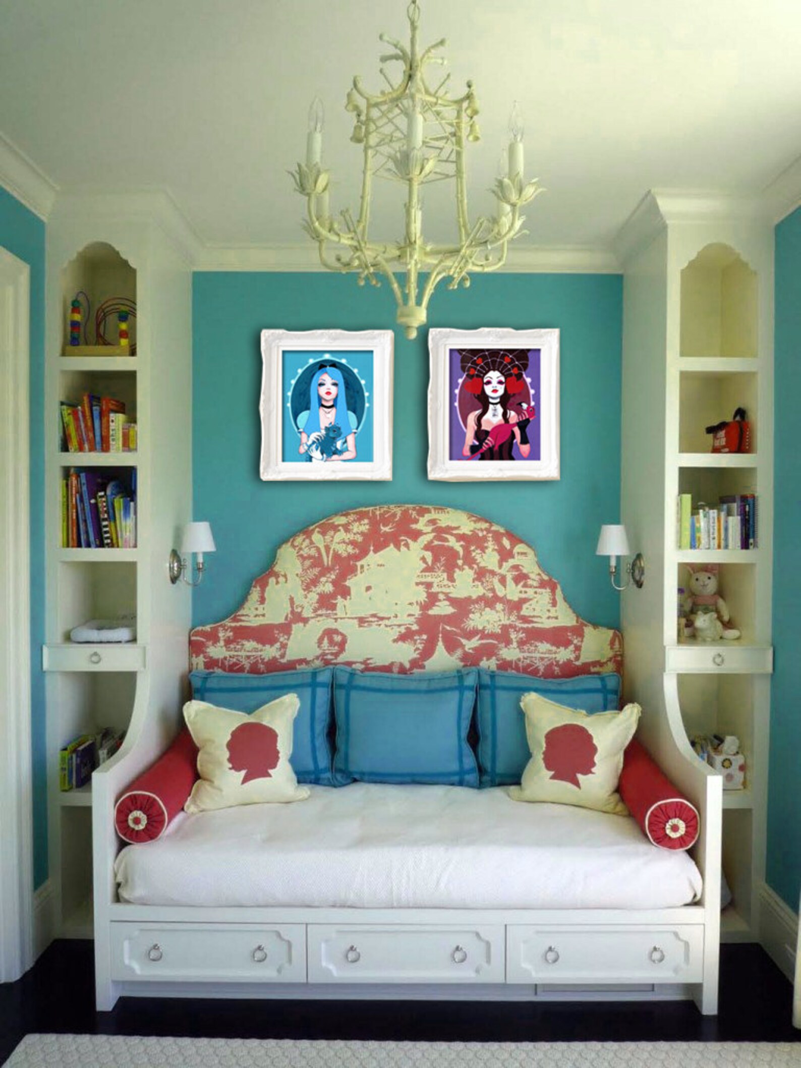 11x14 Print Set of 2 Alice Wore Blue and the Queen Wore Red - Etsy