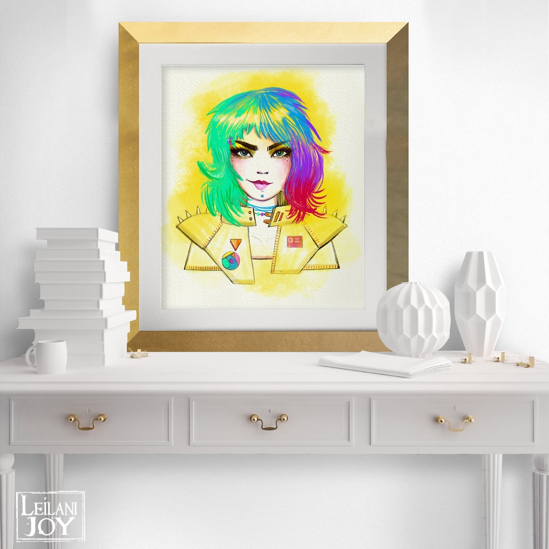 8x10 "chroma 2077" Rainbow Punk Girl Fine Art Print - Etsy
