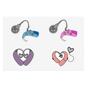 Cochlear Implant Stickers|deaf Awareness|audiology|hearing Loss Sticker ...