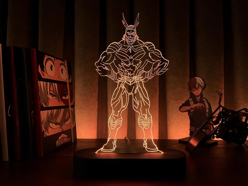 Anime and Manga Night Light, Anime Desk Lamp W/ RGB Remote Control ...