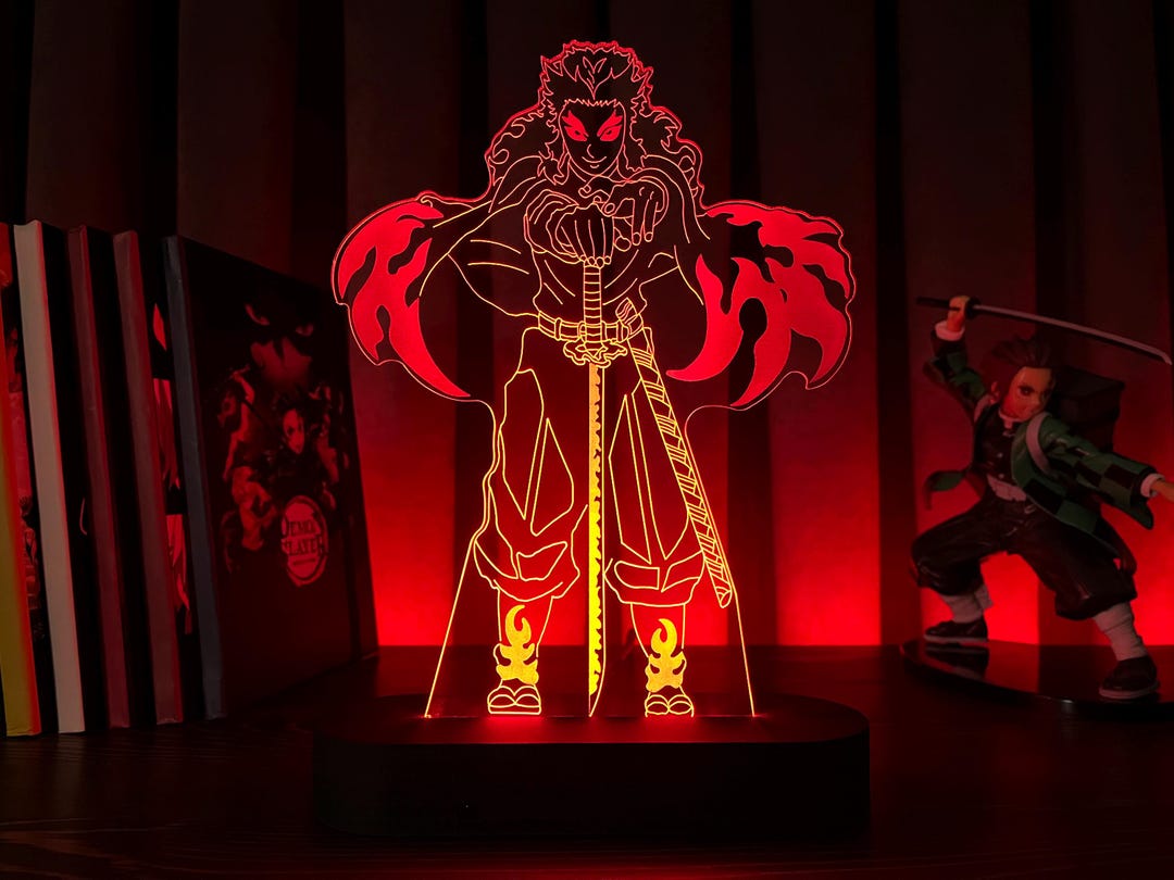 Anime and Manga Night Light, Anime Desk Lamp W/ RGB Remote Control ...