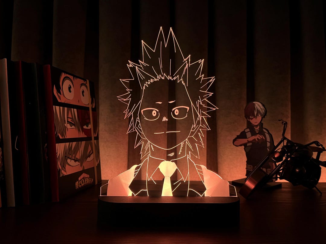 Anime and Manga Night Light, Anime Desk Lamp W/ RGB Remote Control ...