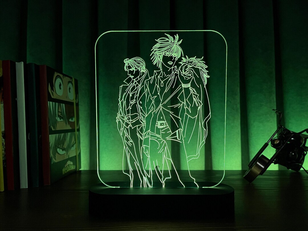 Anime and Manga Night Light, Anime Desk Lamp W/ RGB Remote Control ...