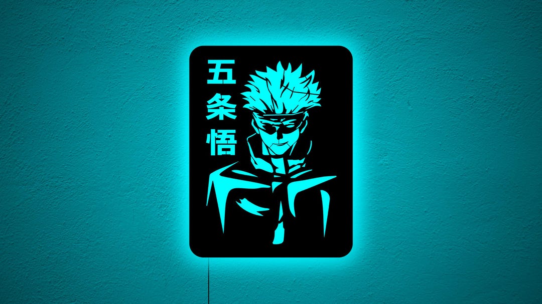 Anime Lighted Wall Decor, Anime and Manga Wall Hanging, Anime Wall Sign ...